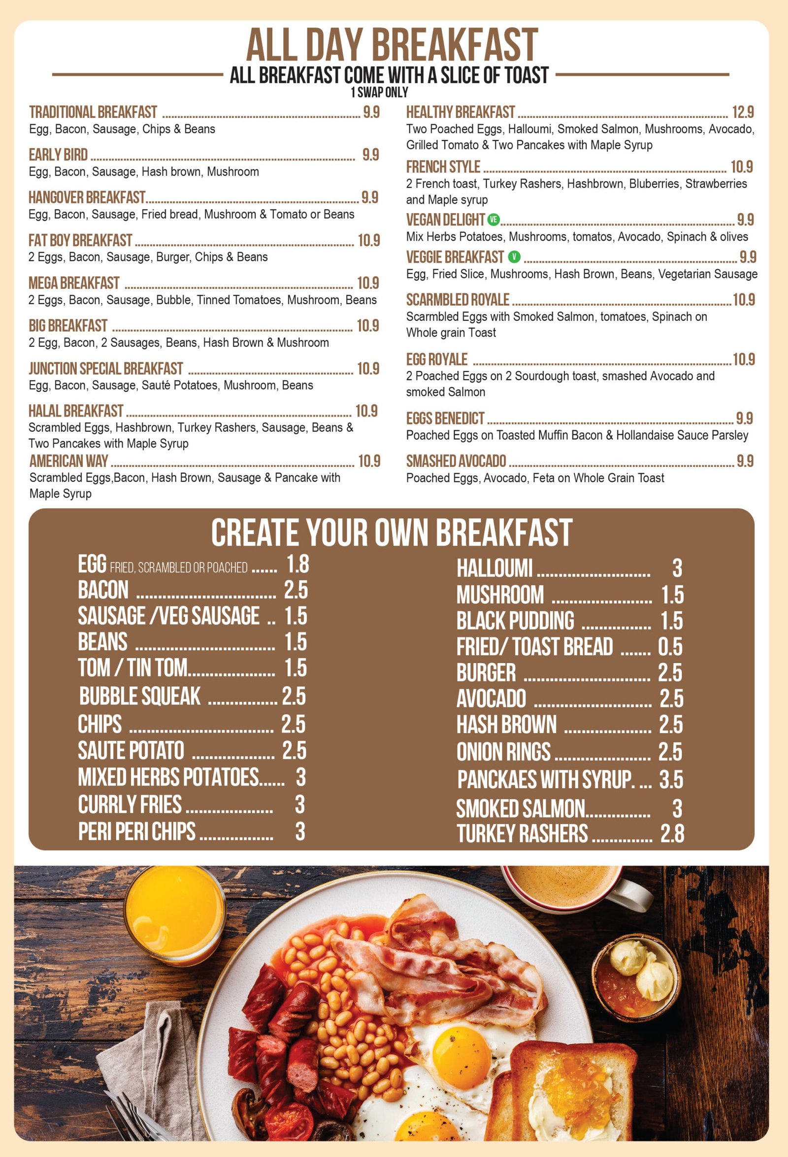 Menu – Junction Cafe