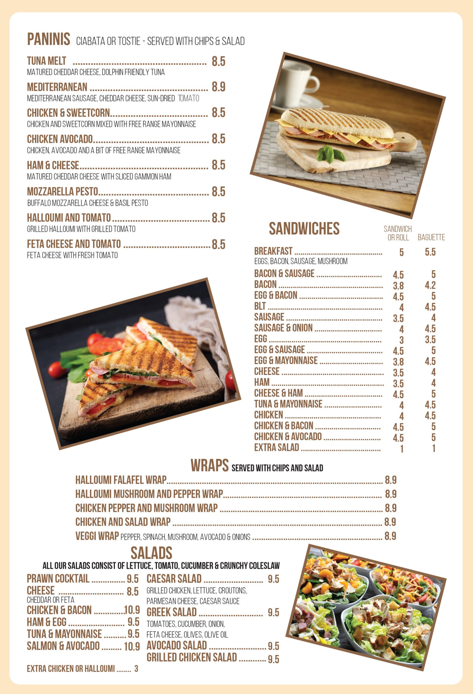 Menu – Junction Cafe